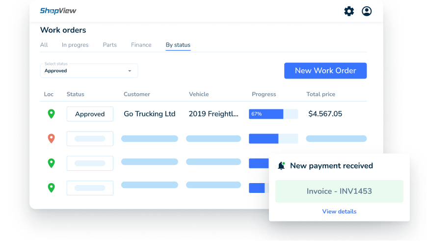 ShopView: Heavy Duty Repair Shop Management Software